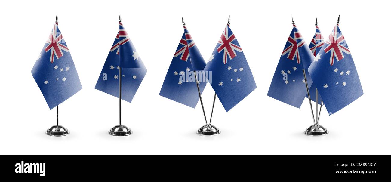 Small national flags of the Australia on a white background Stock Photo ...