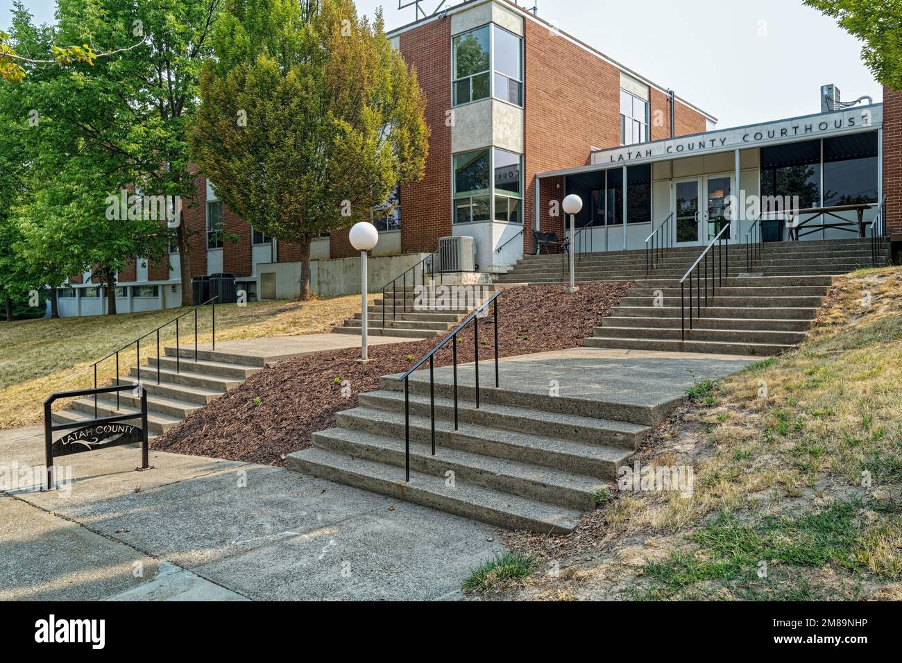 The main entrance to the Latah County Courthouse in Moscow, Idaho Stock ...
