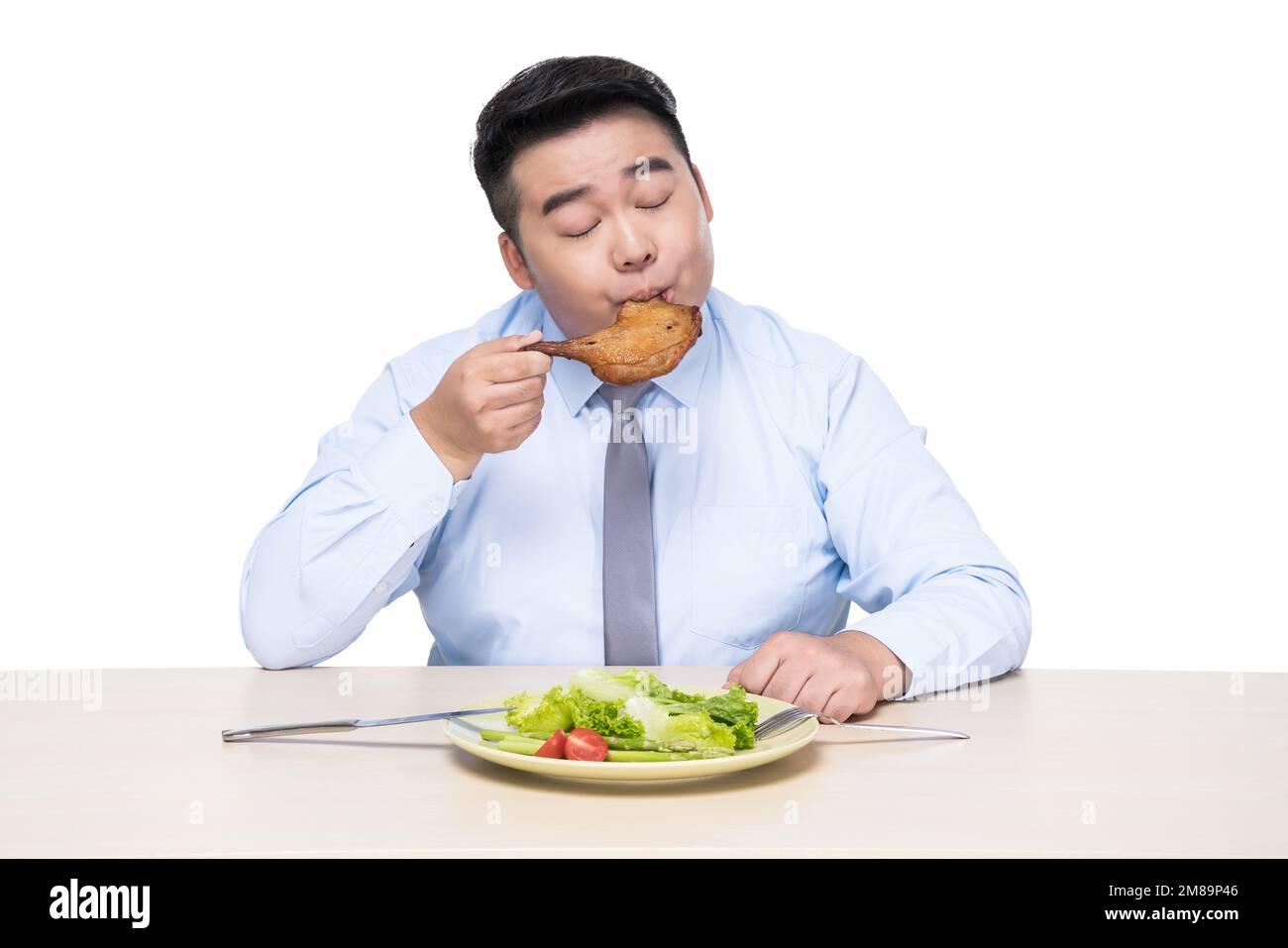 Fat people at dinner Stock Photo - Alamy