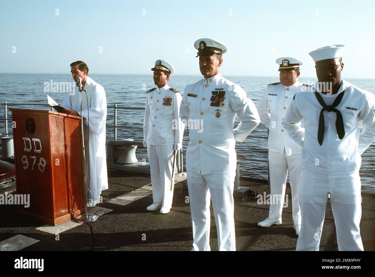 Chaplain (LT. CMDR.) Jerry McNabb officiates as MASTER CHIEF ...
