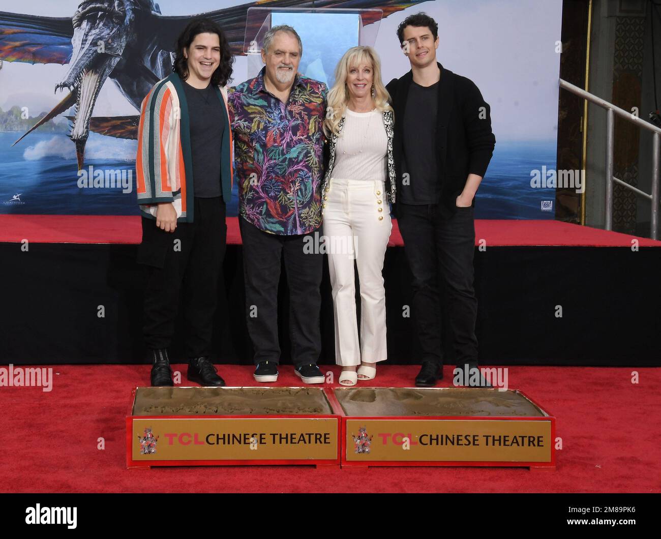 Los Angeles, USA. 12th Jan, 2023. (L-R) Jodie Landau, Jon Landau, Julie ...