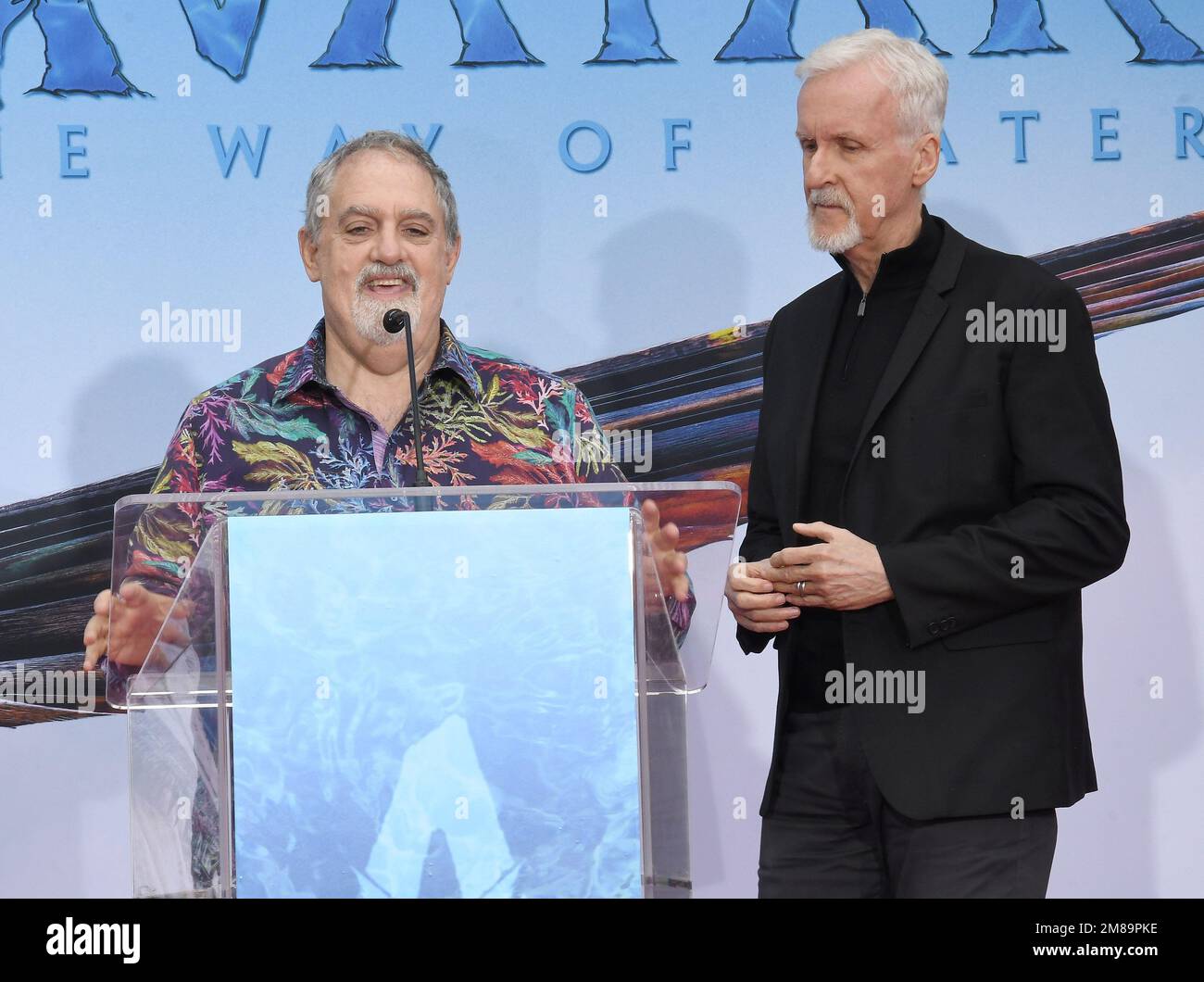 (L-R) Jon Landau and James Cameron at the Jon Landau and James Cameron ...
