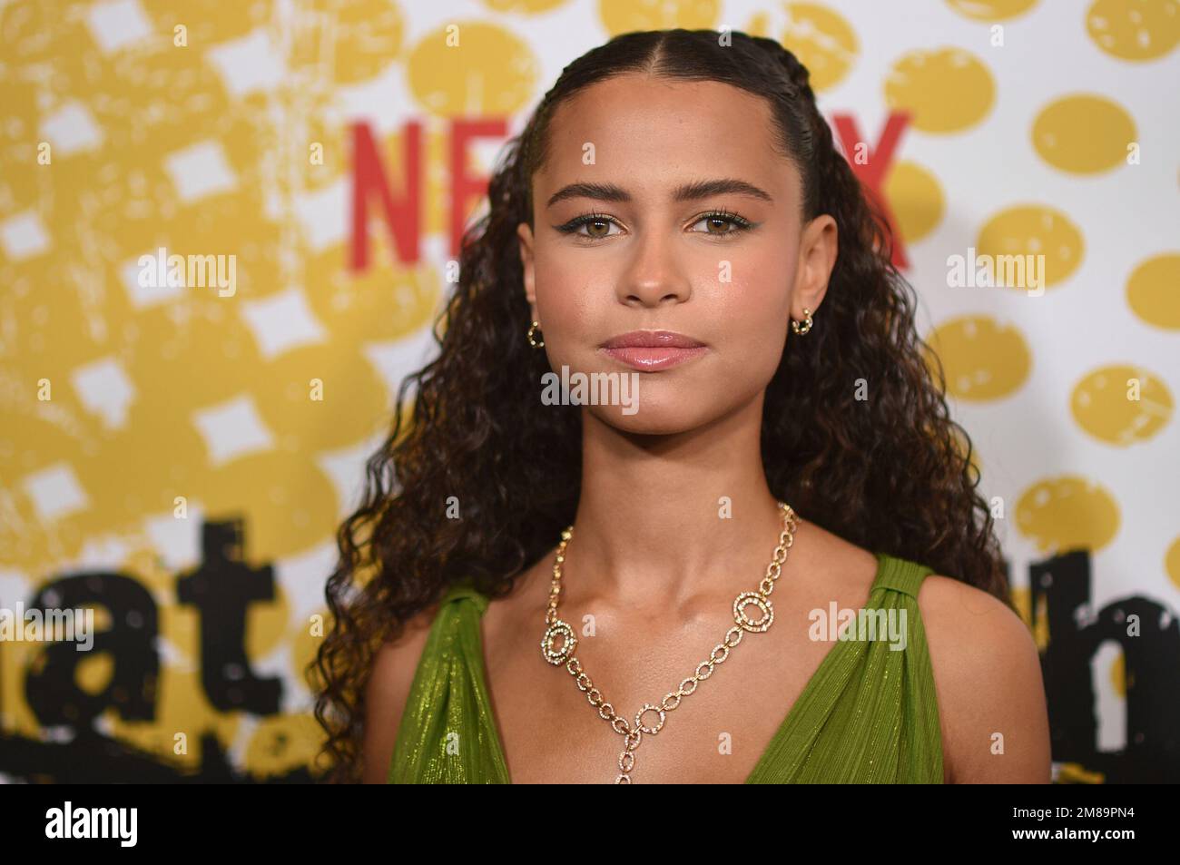Ashley Aufderheide arrives at a special screening of "That '90s Show ...