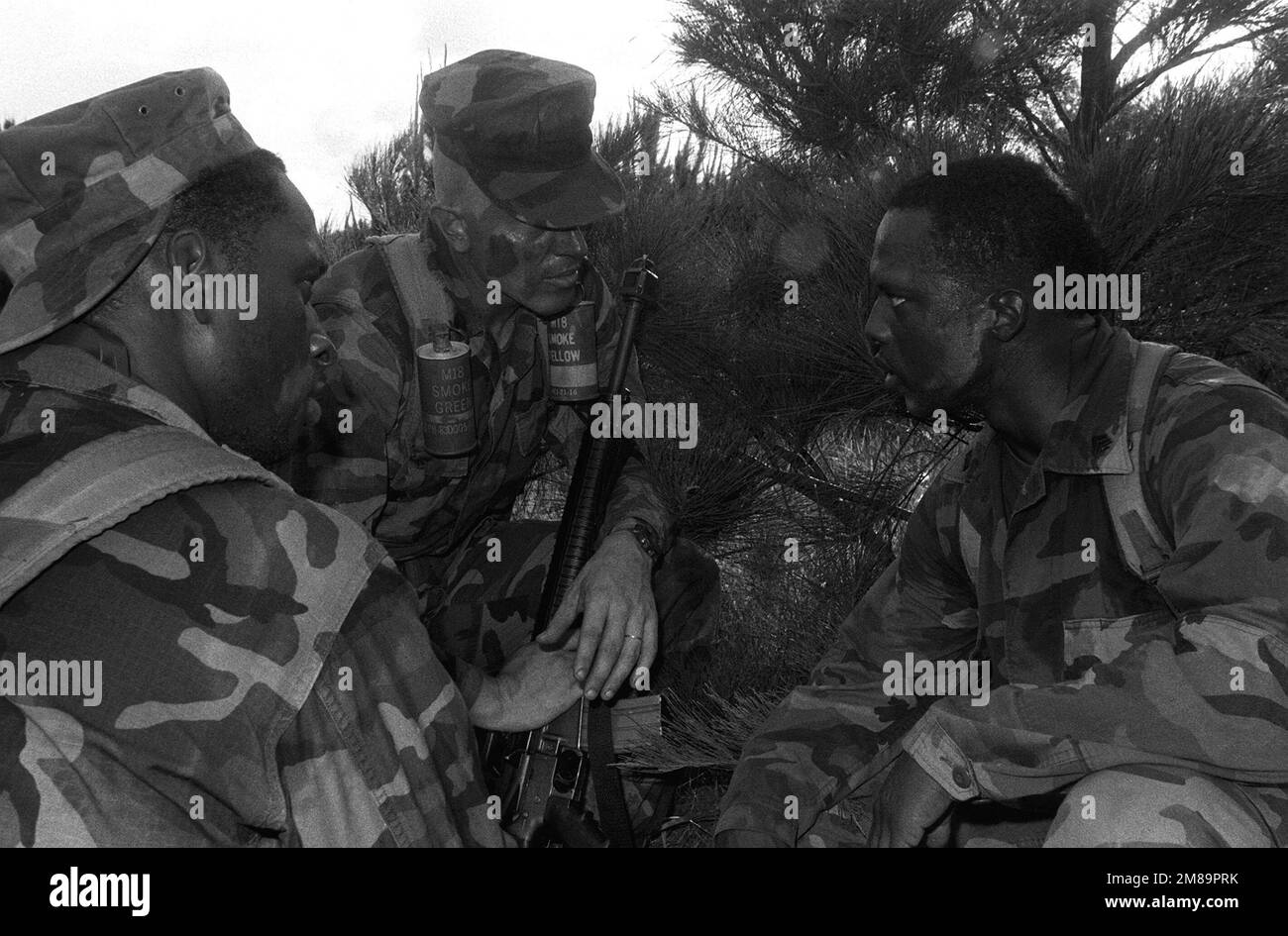 Members Of The 3rd Battalion 5th Marines Plot Tactics For A Simulated Raid On A Missile Site