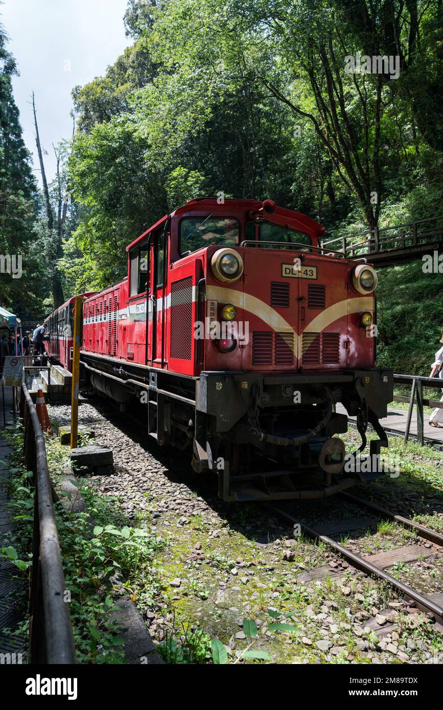 Taiwan alishan little train Stock Photo - Alamy