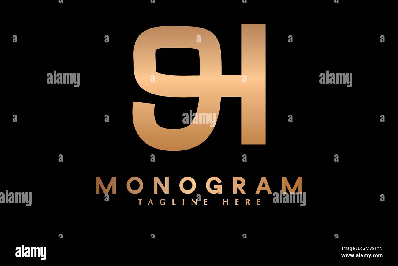 Alphabet Gh Or hg modern letter abstract monogram vector logo template ...