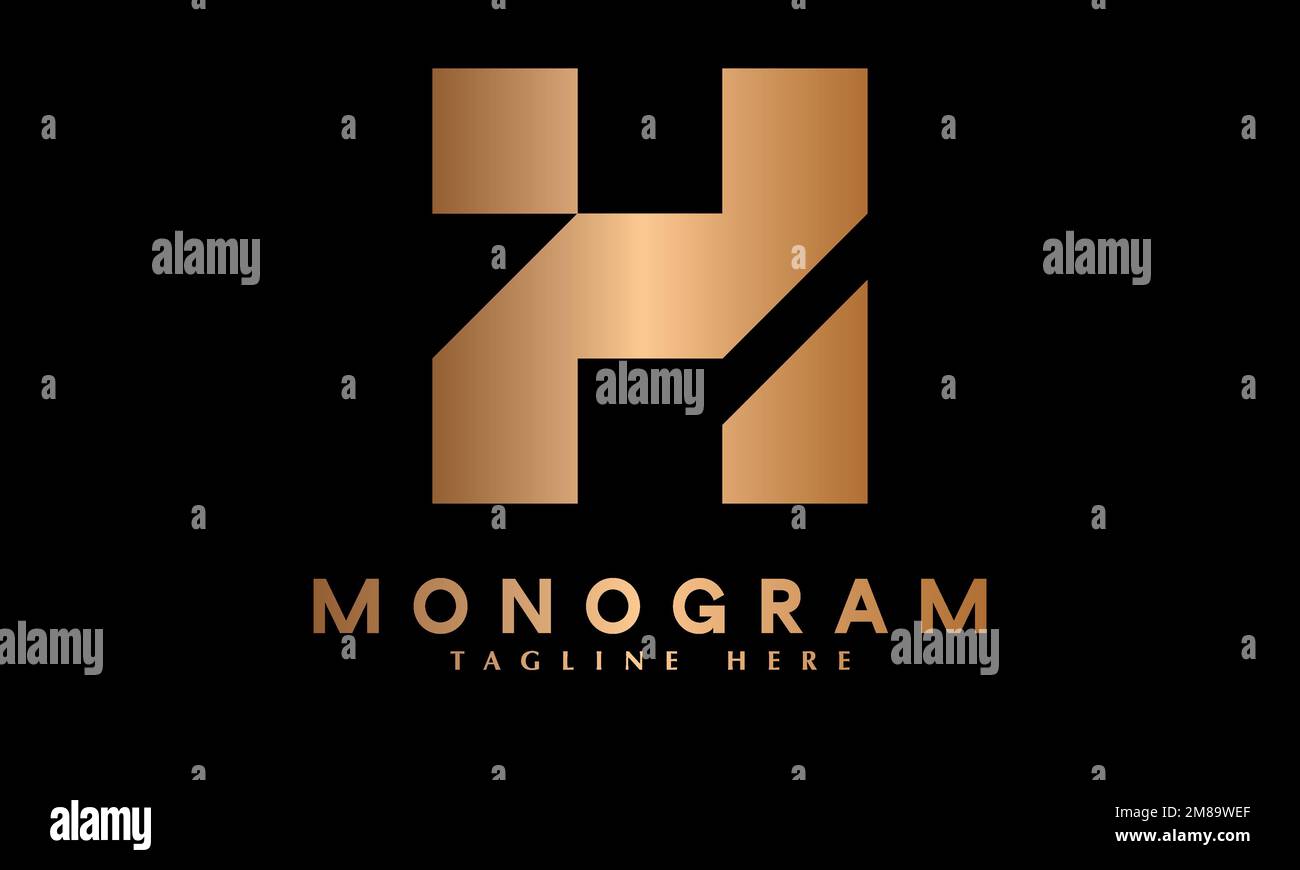 Alphabet h modern letter abstract monogram vector logo template Stock ...