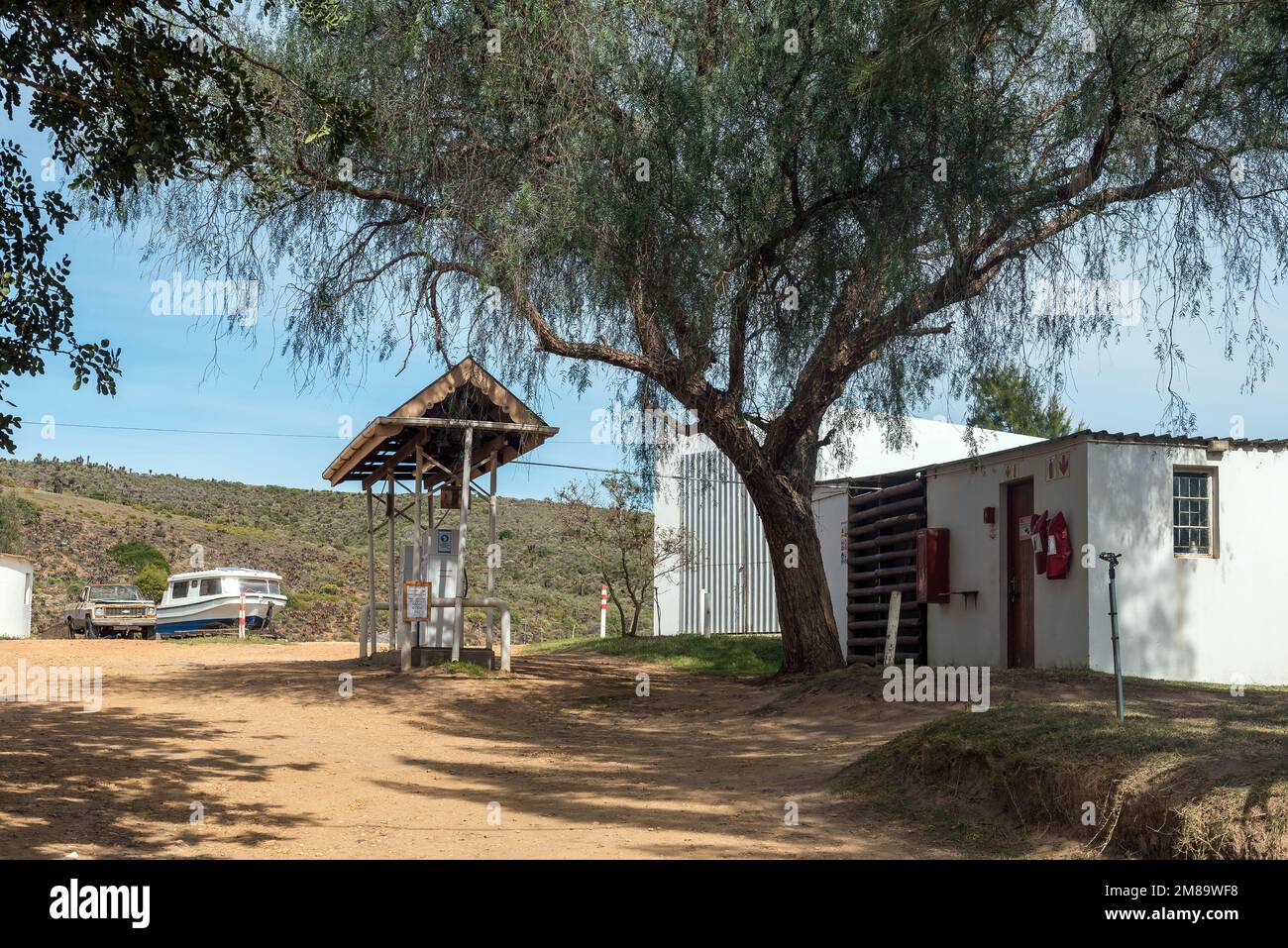 Malagas, South Africa - Sep 24, 2022: The gas station in Malagas, a ...