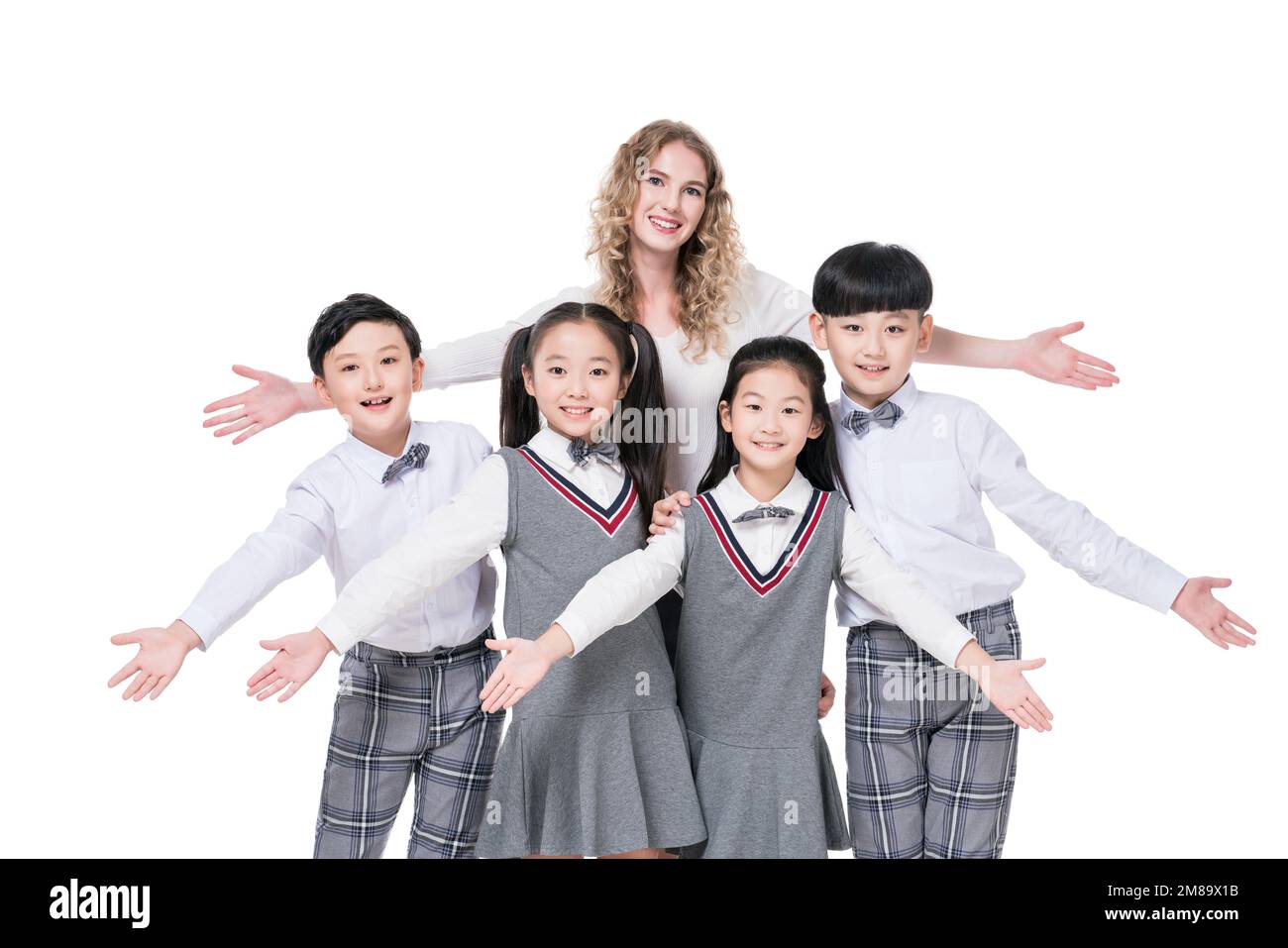 Female teachers guide students learning Stock Photo - Alamy