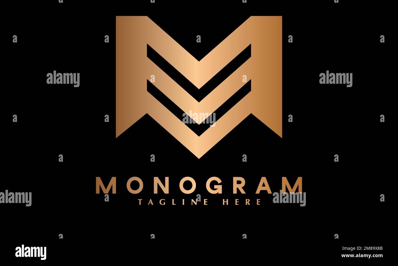 Alphabet m modern letter abstract monogram vector logo template Stock ...