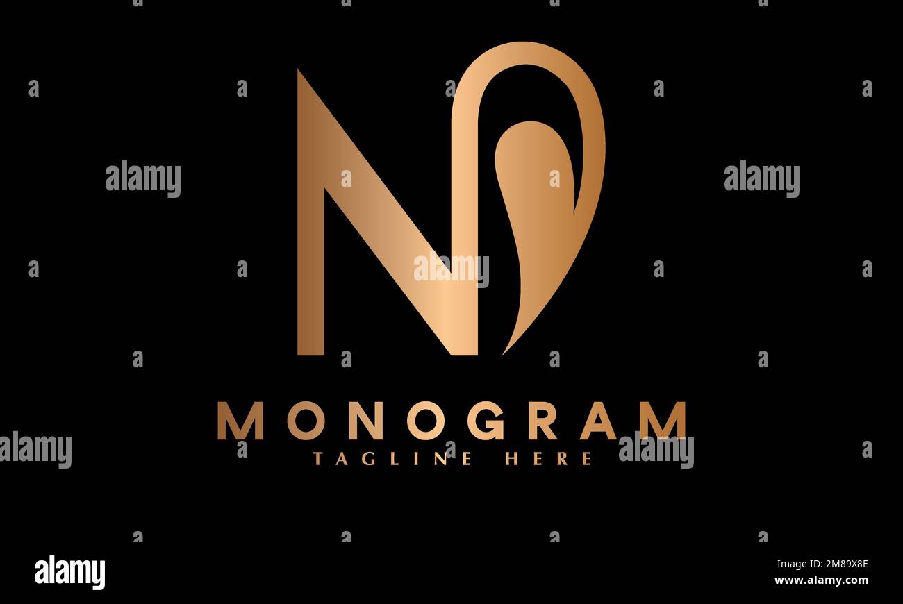 Alphabet N nature modern letter abstract monogram vector logo template Stock Vector Image & Art ...