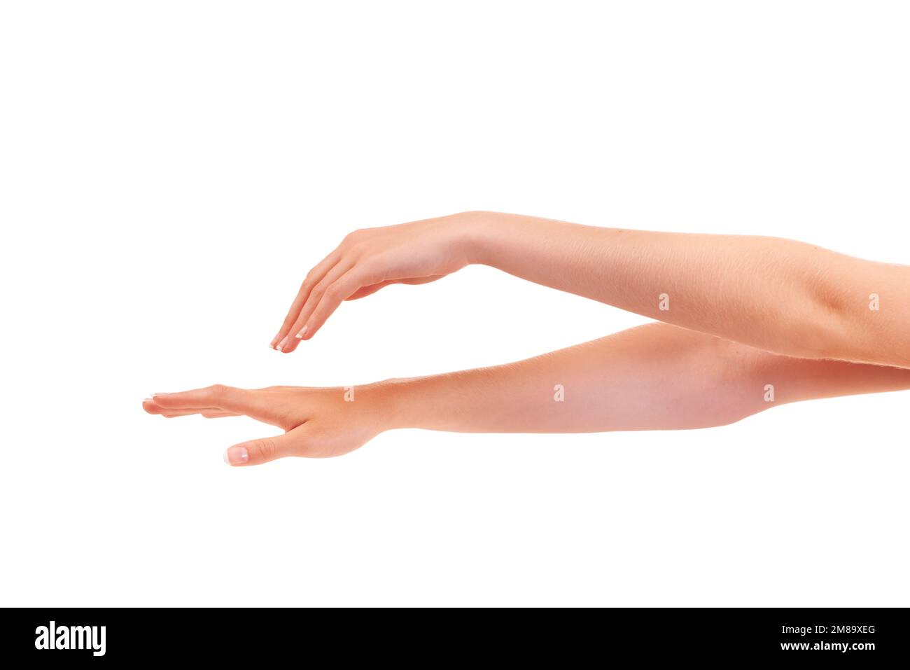 Smooth hands and soft skin. a womans hands Stock Photo - Alamy
