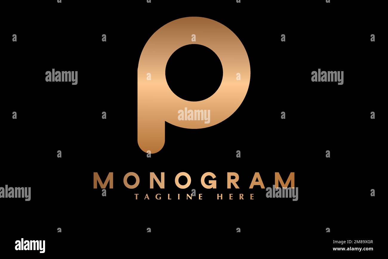 Alphabet p modern letter abstract monogram vector logo template Stock ...