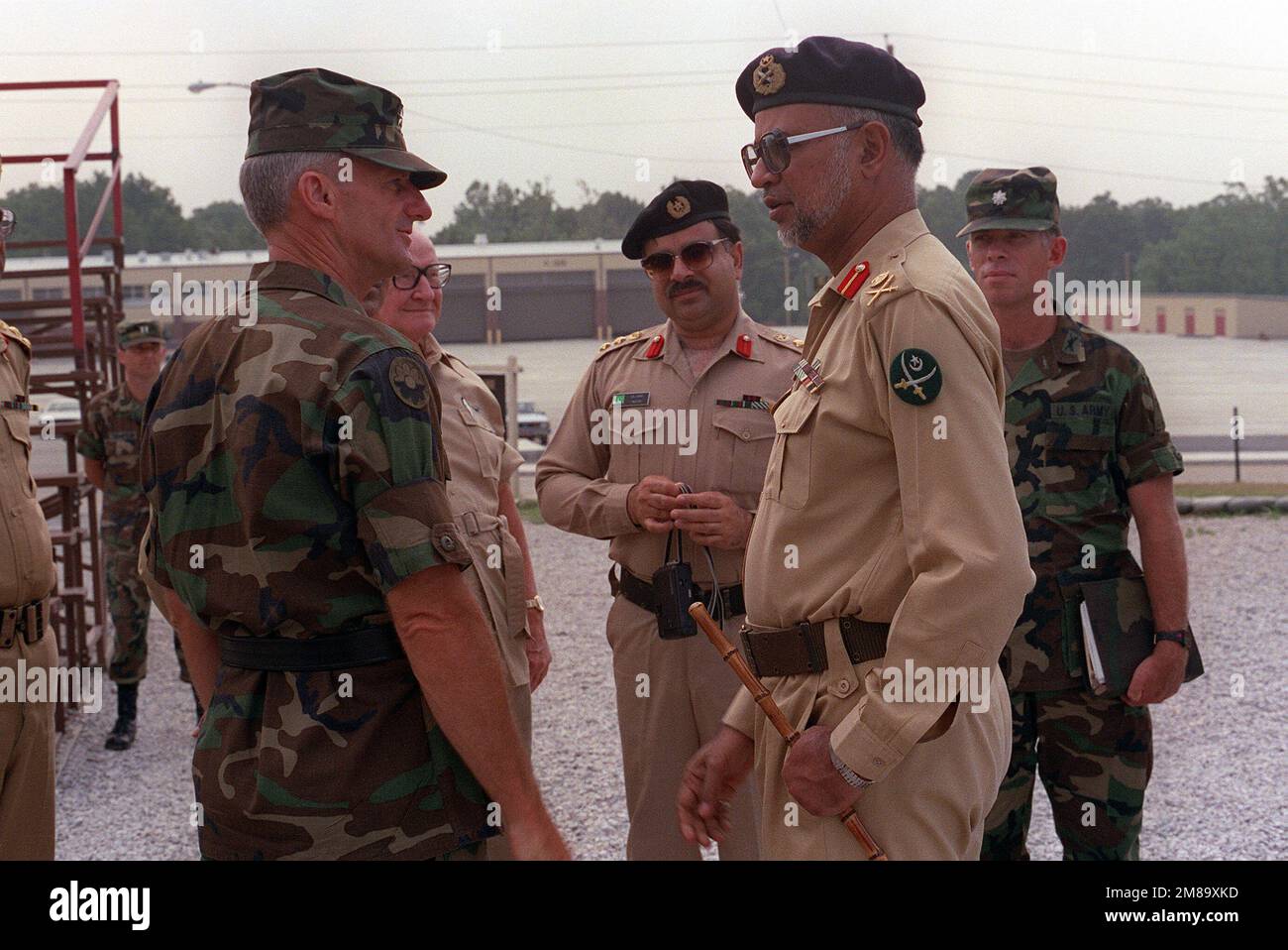 LGEN Syed Zakir Ali Zaidi of Pakistan converses with LGEN John W ...