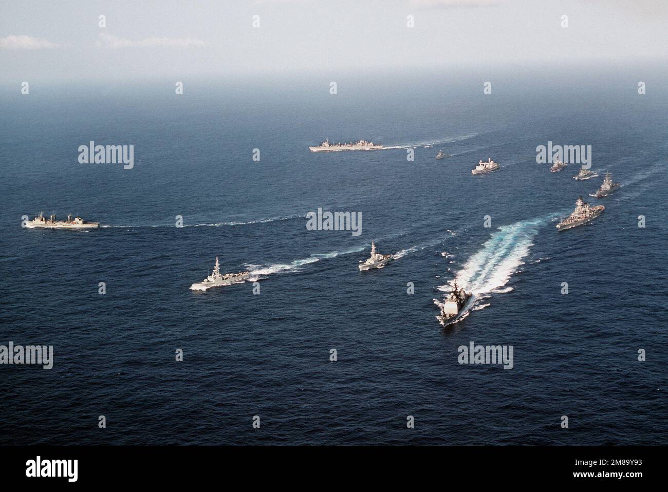 The various ships taking part in Exercise RimPac '88, including the ...