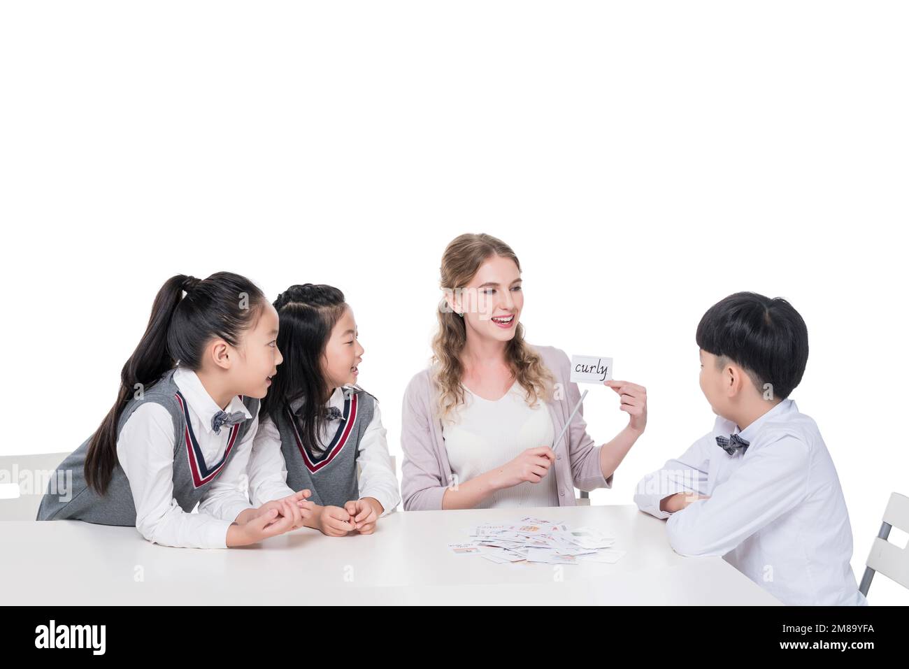 Female teachers guide students learning Stock Photo - Alamy