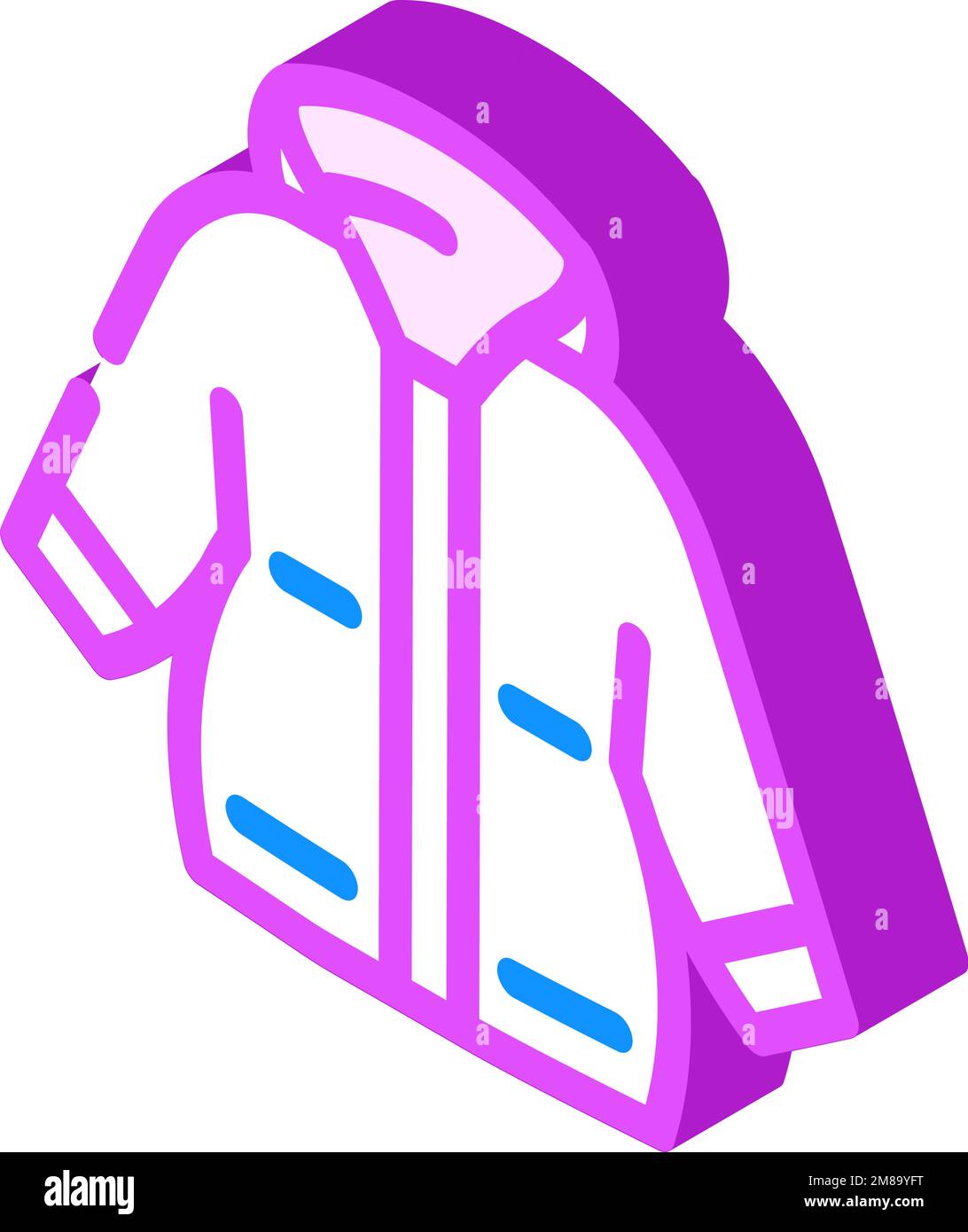 utility jacket girl baby cloth isometric icon vector illustration Stock ...