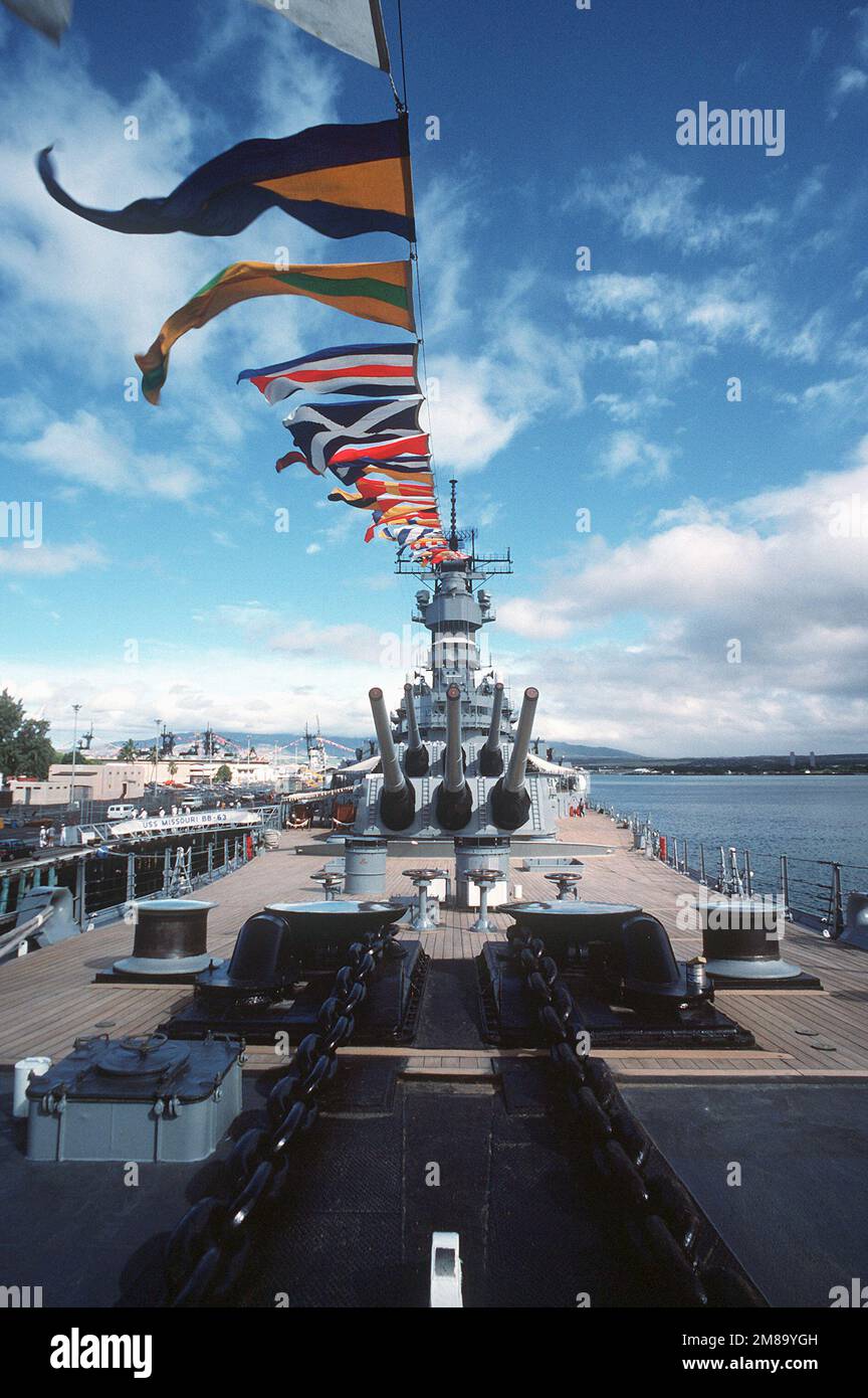 Uss missouri flags hi-res stock photography and images - Alamy