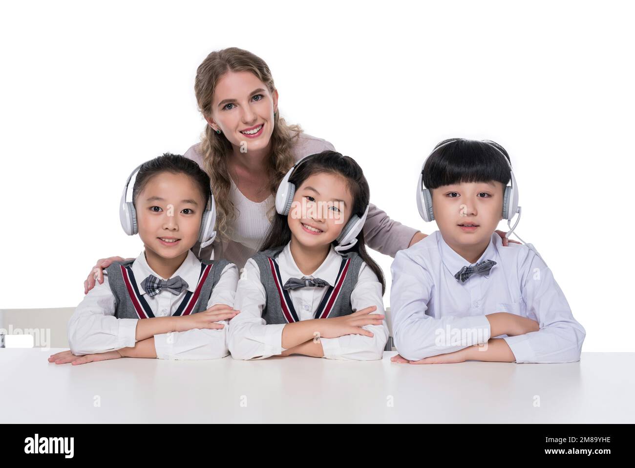 Female teachers guide students learning Stock Photo - Alamy