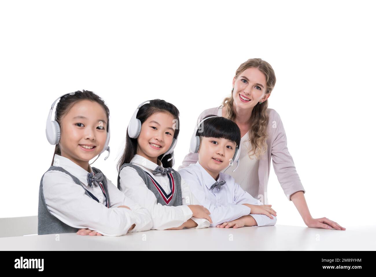 Female teachers guide students learning Stock Photo - Alamy
