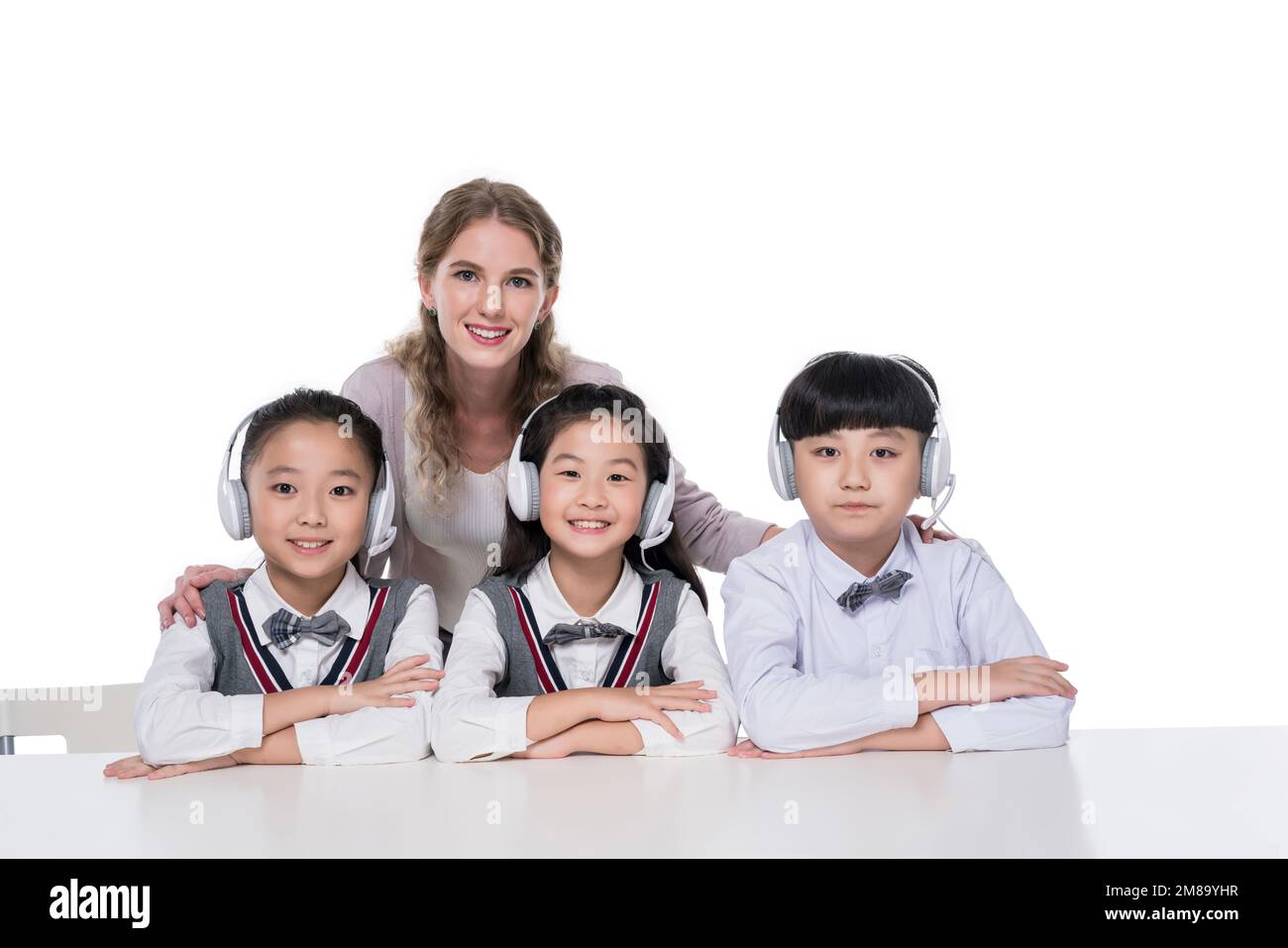 Female teachers guide students learning Stock Photo - Alamy