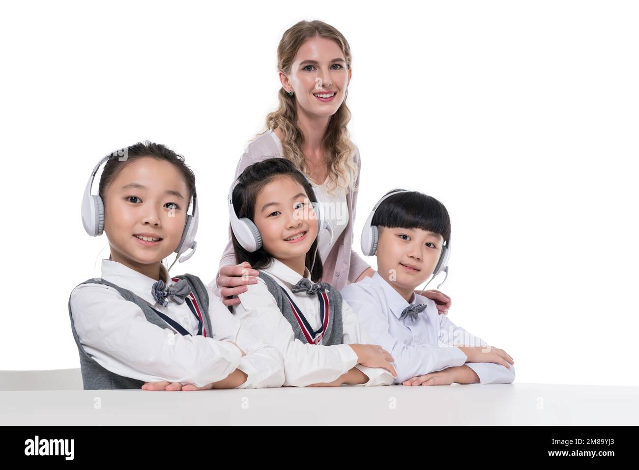 Female teachers guide students learning Stock Photo - Alamy