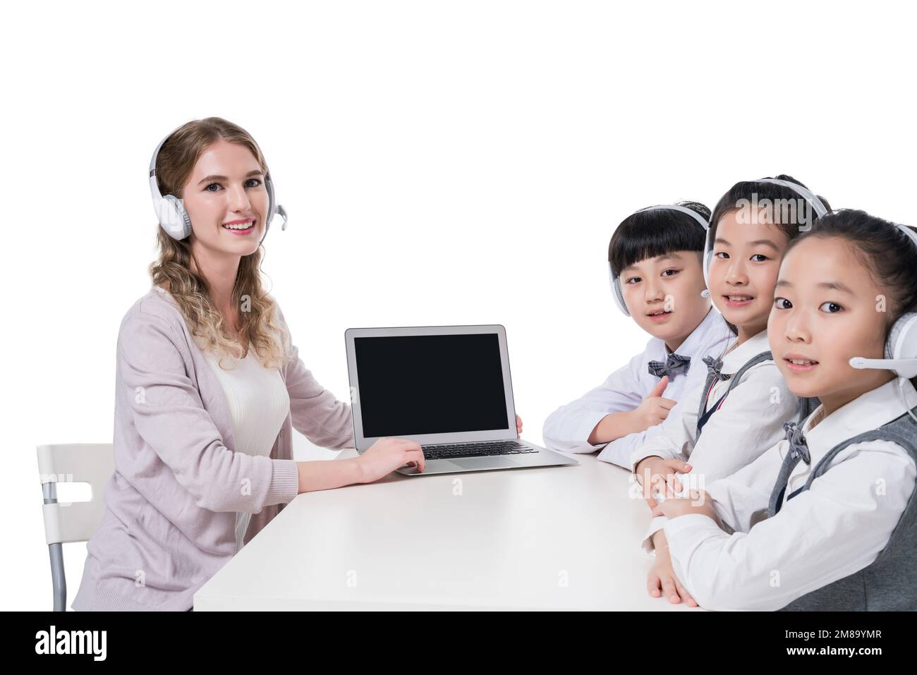 Female teachers guide students learning Stock Photo - Alamy