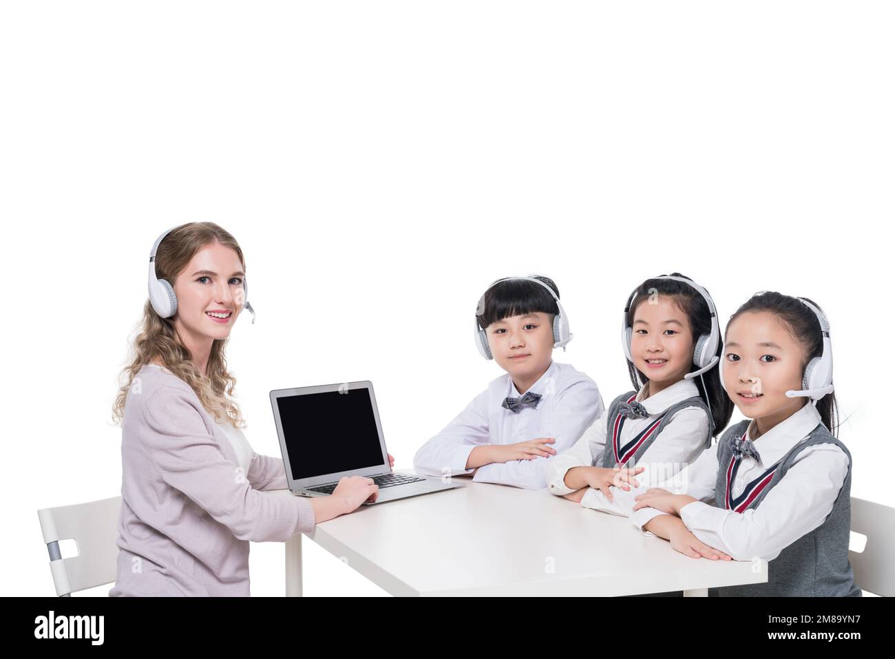 Female teachers guide students learning Stock Photo - Alamy