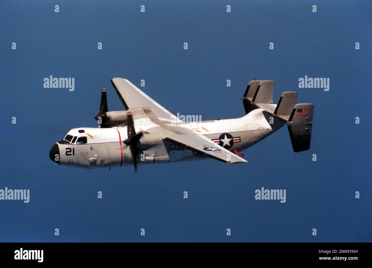 An air-to-air left side view of a C-2 Greyhound aircraft. Country ...