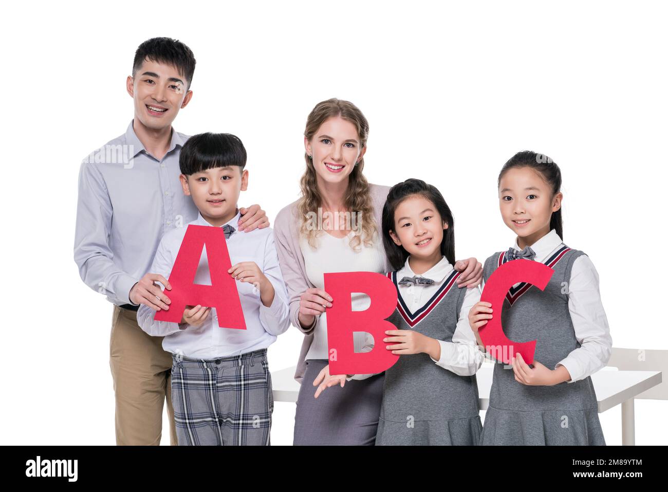 The teacher guiding students learning Stock Photo - Alamy