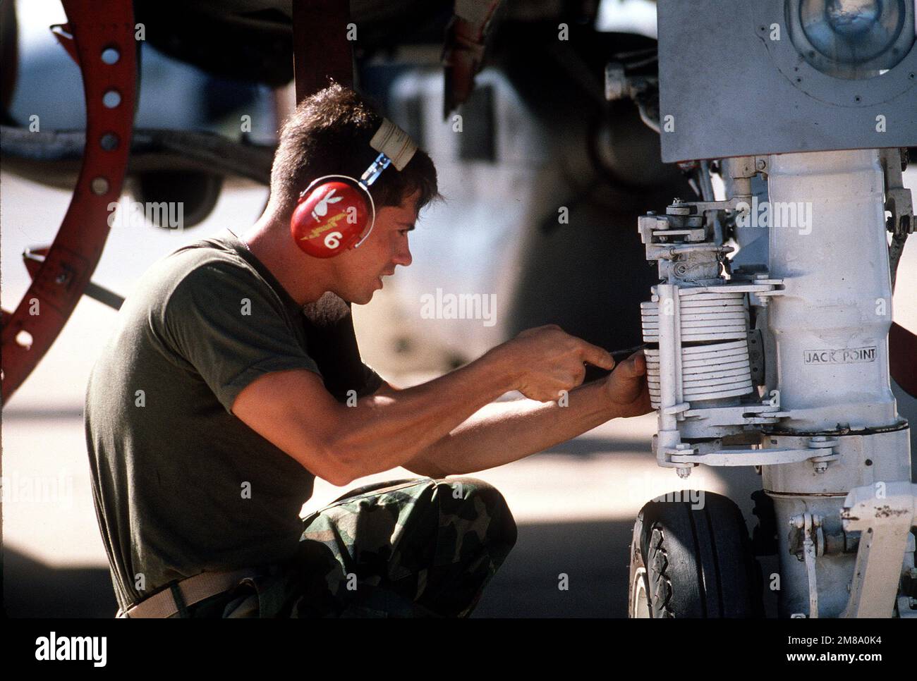 A Marine from Detachment Z, Marine Electronic Warfare Squadron 2 (VMAQ ...