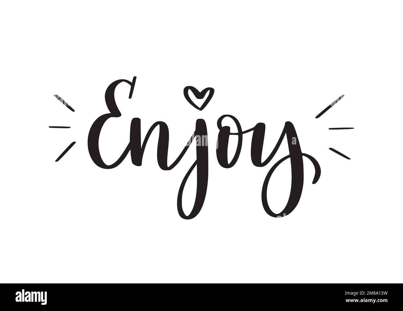Enjoy. Modern brush calligraphy text Stock Vector Image & Art - Alamy