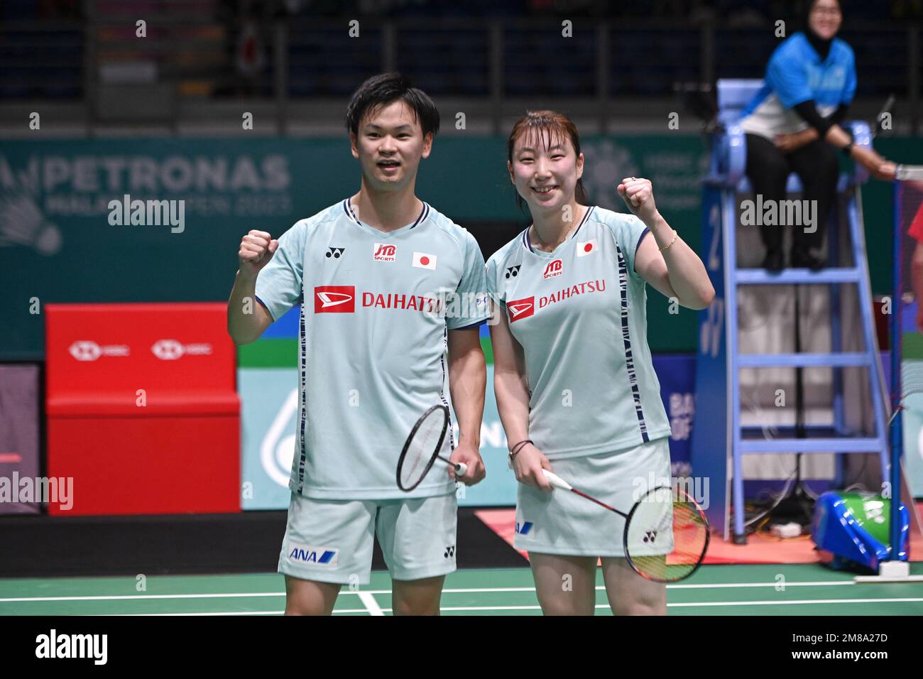 Kuala Lumpur, Malaysia. 13th Jan, 2023. Japan's Watanabe Yuta/Higashino ...