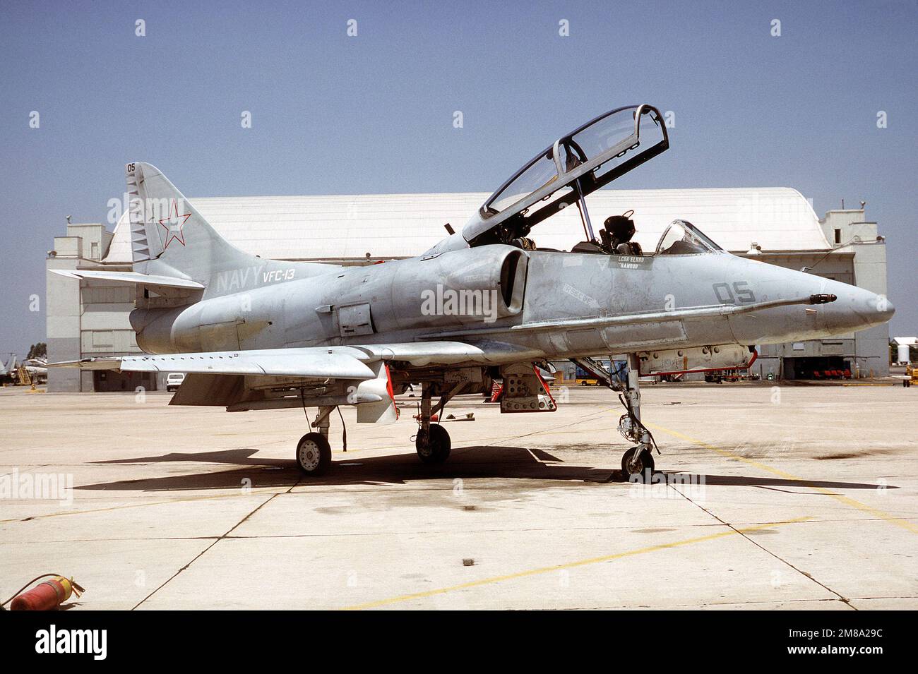 A TA-4J aircraft of Composite Fighter Squadron 13 (VFC-13) on the ...