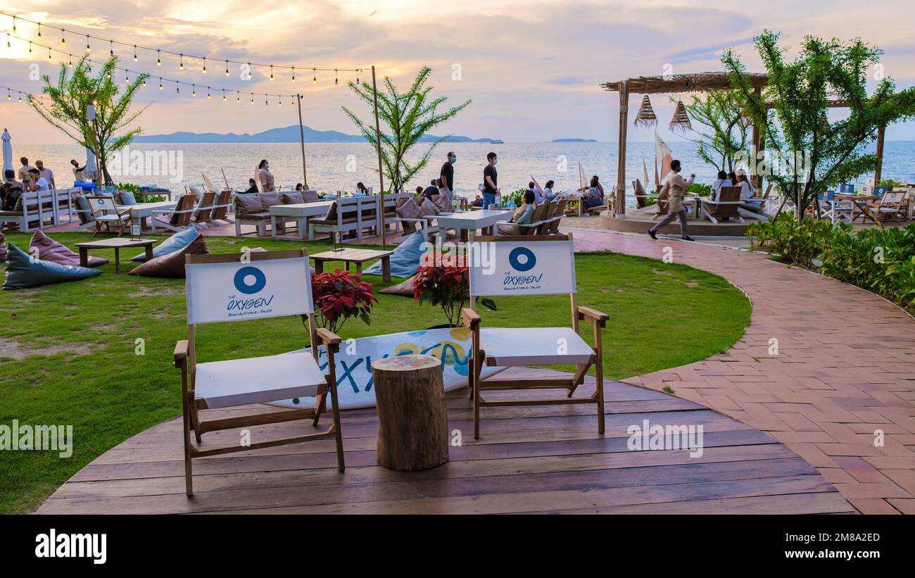 Pattaya Thailand December 2022, view at the cafe restaurant the Oxygen ...