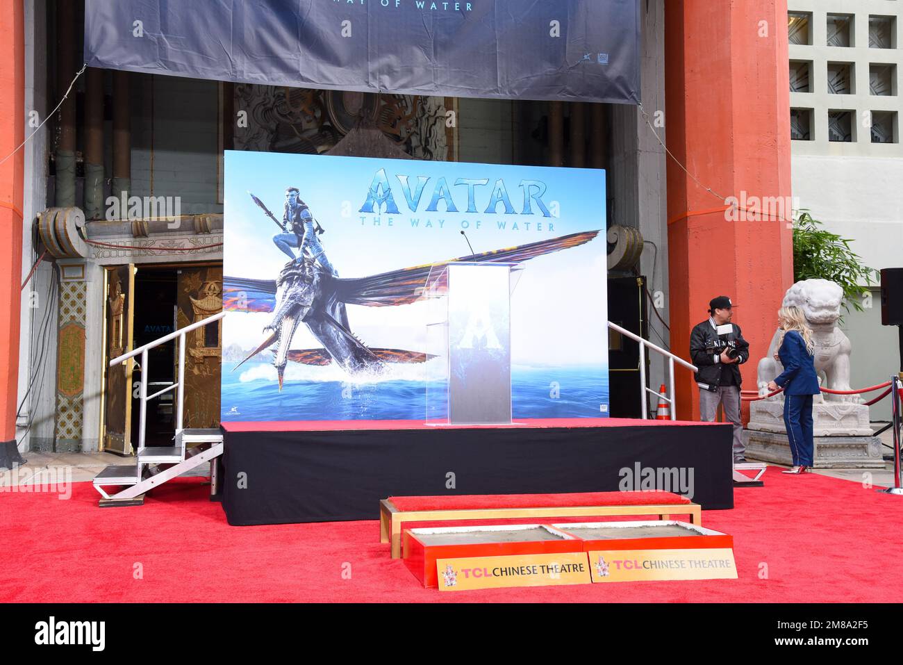 January 12, 2023, Hollywood: Avatar: The Way of Water Signage at James ...