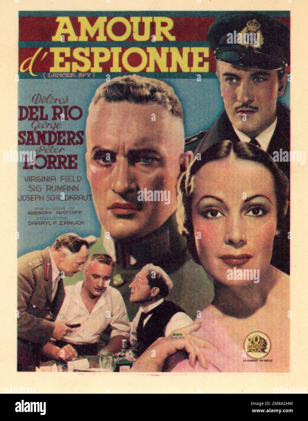 DOLORES DEL RIO GEORGE SANDERS PETER LORRE and LIONEL ATWILL in LANCER ...