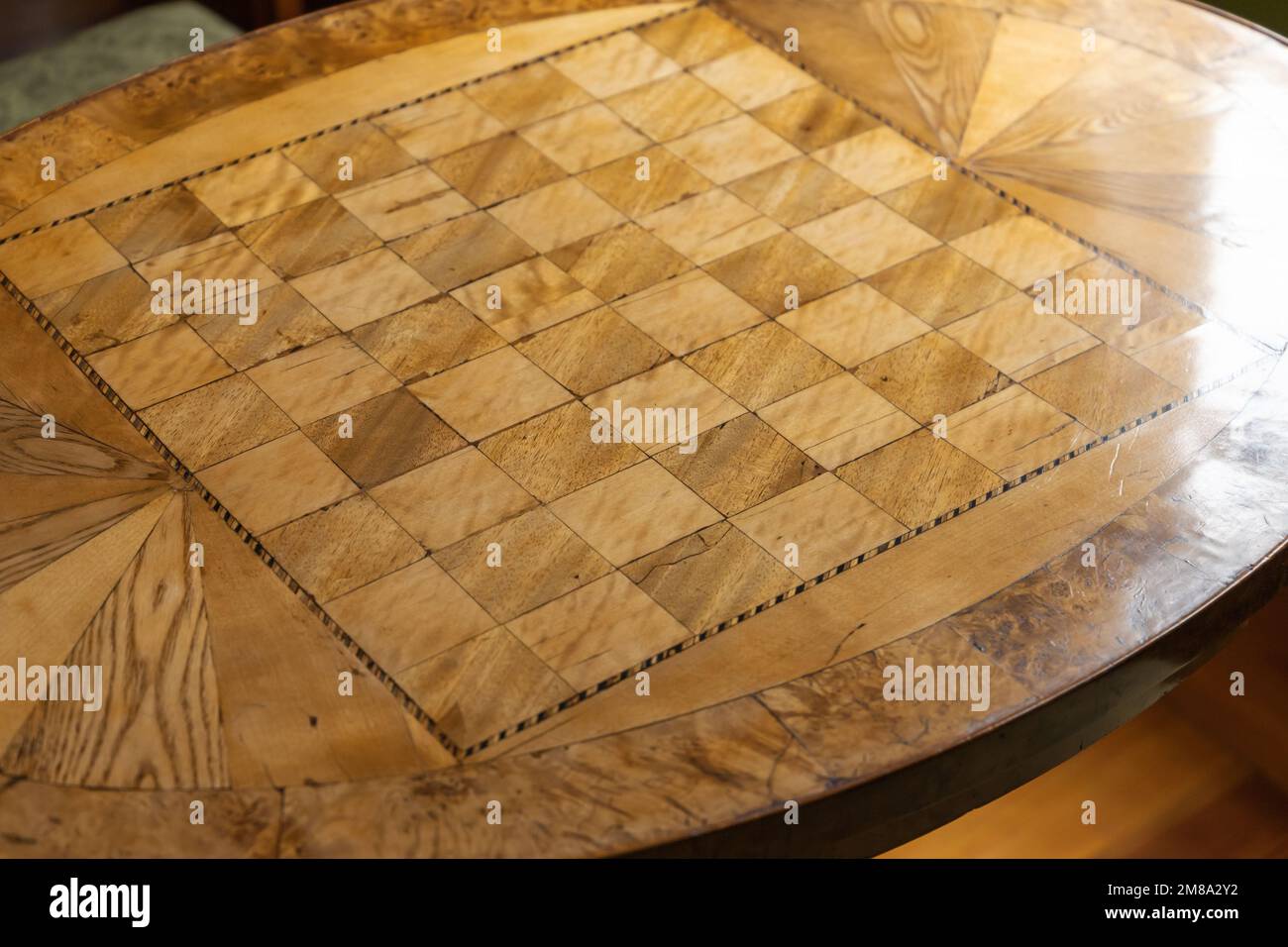 Travertine With Wood Inlay