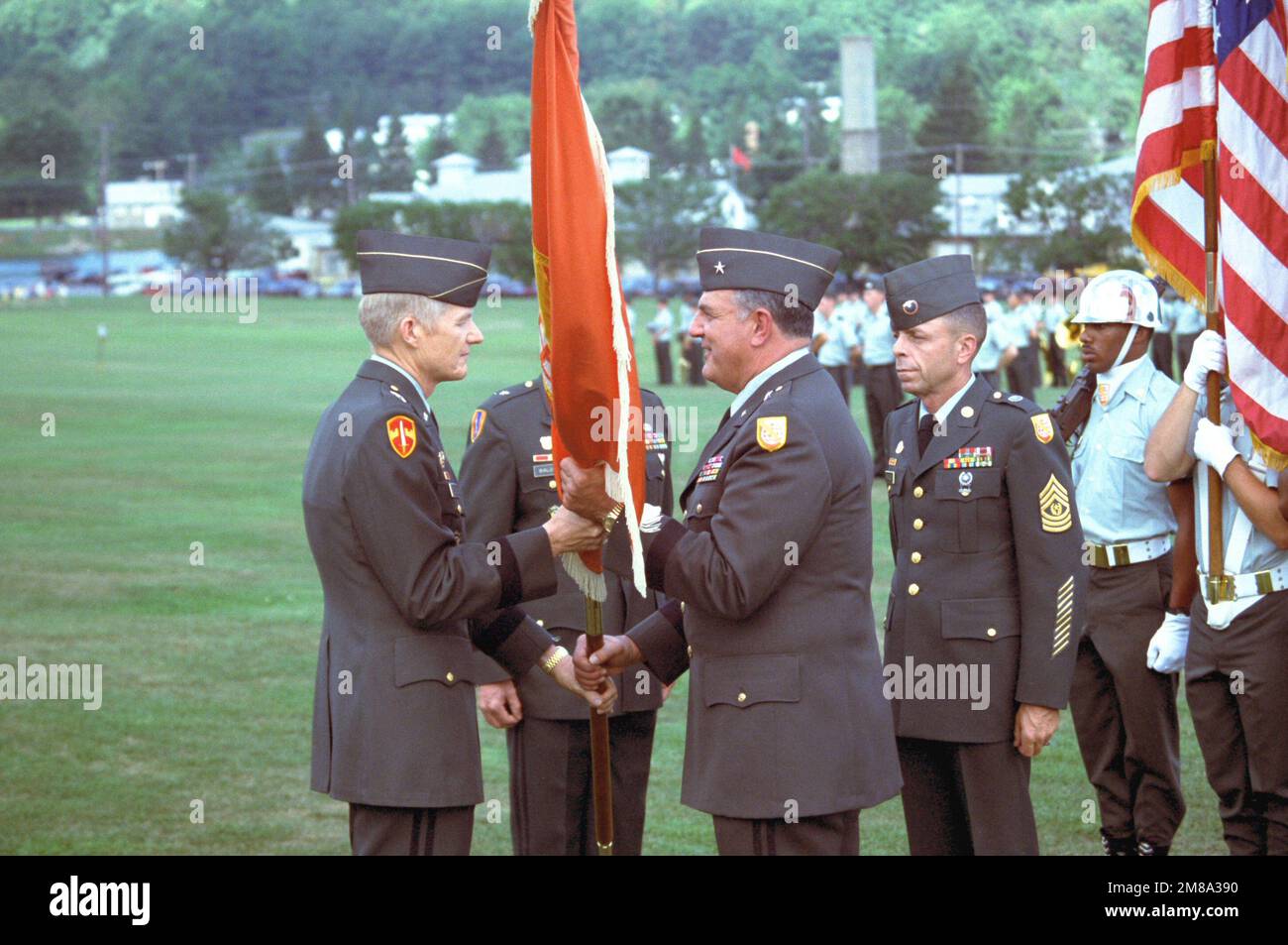 During the 7th Signal Command change of command ceremony, LGEN Thurman ...