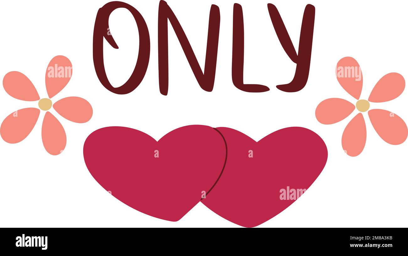 Only love concept. Two hearts Stock Vector Image & Art - Alamy