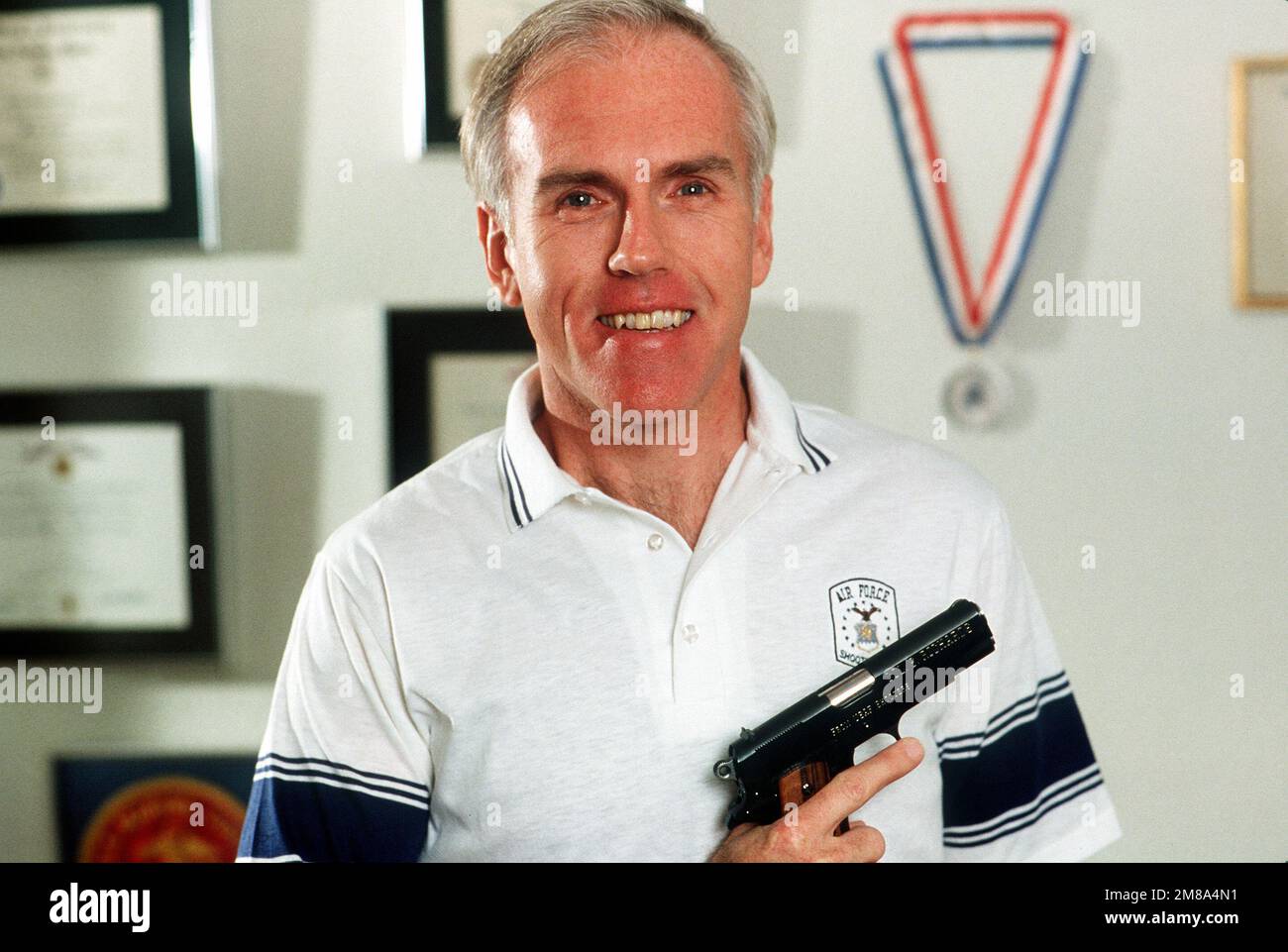 A close-up view of COL. Steve Richards, a member of the Air Force ...