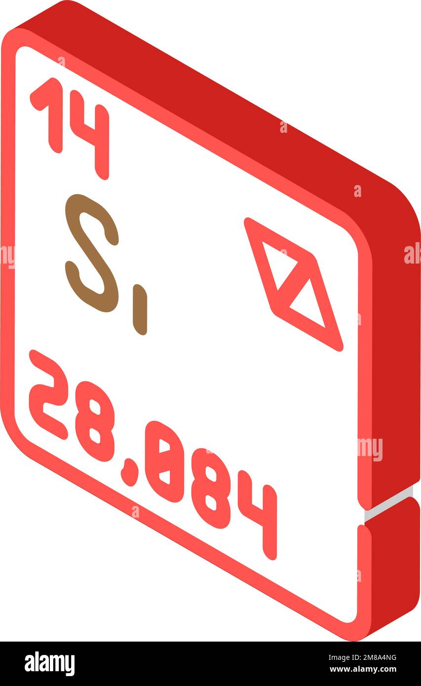 silicon chemical element isometric icon vector illustration Stock ... silicon chemical element isometric icon vector illustration Stock ...