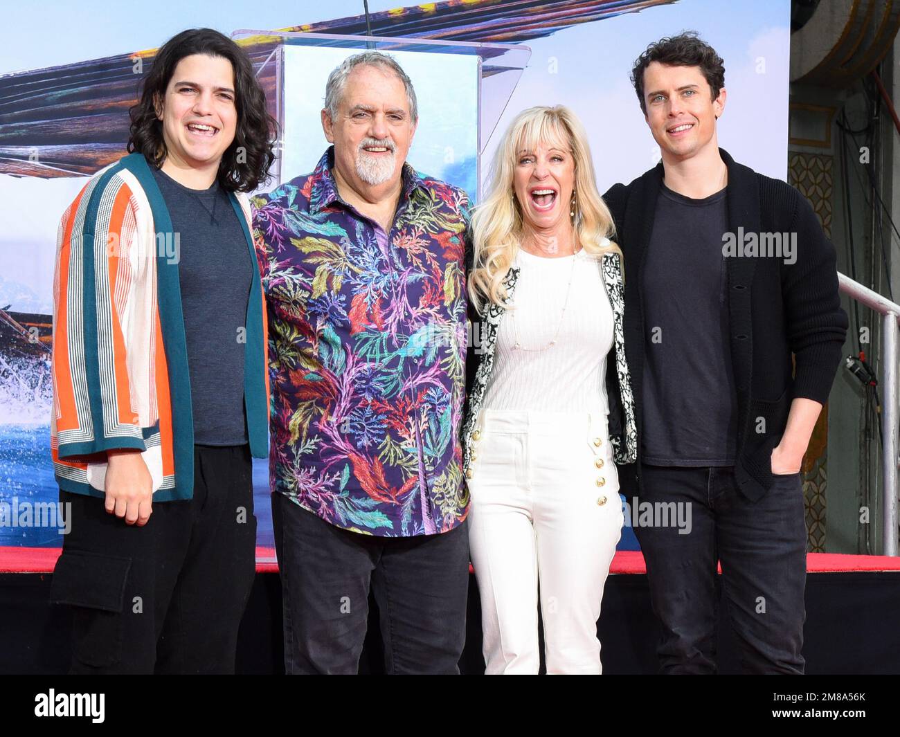 January 12, 2023, Hollywood: (L-R) Jodie Landau, Jon Landau, Julie ...