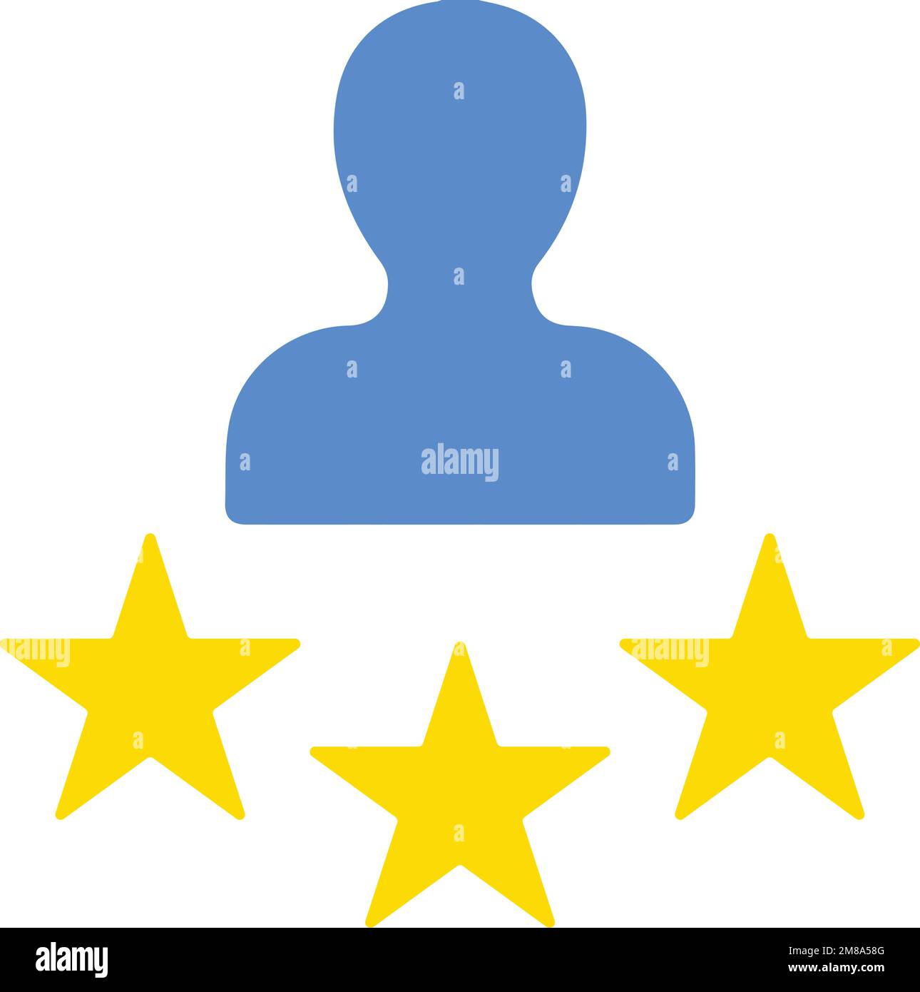 A Vector design of feedback stars and people icon for reviews on a ...