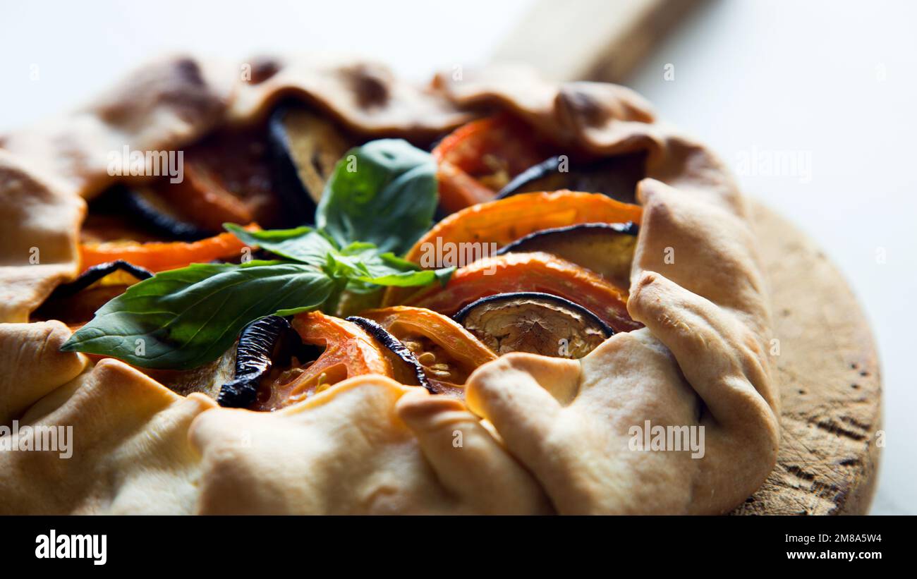 Eggplant tomato Galette. Galettes are a gastronomic specialty from the ...