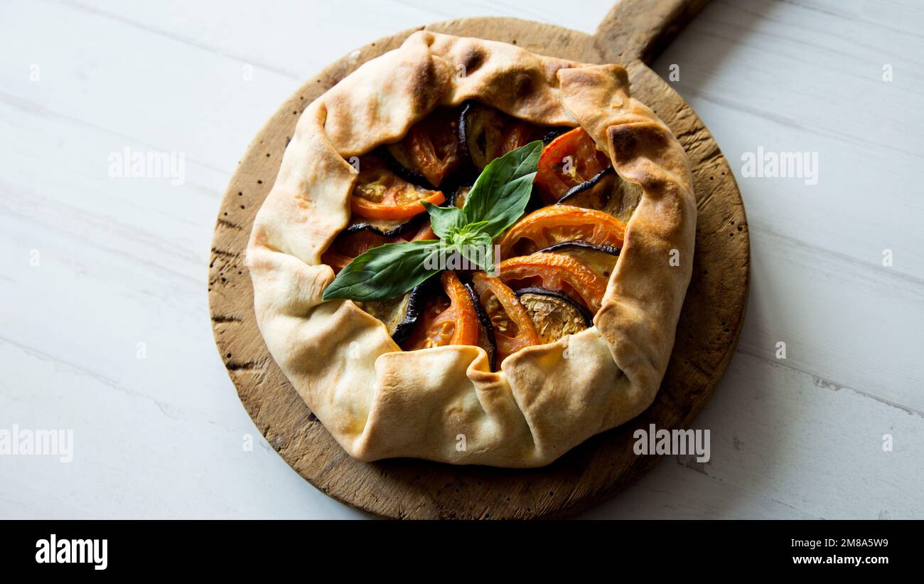 Eggplant tomato Galette. Galettes are a gastronomic specialty from the ...