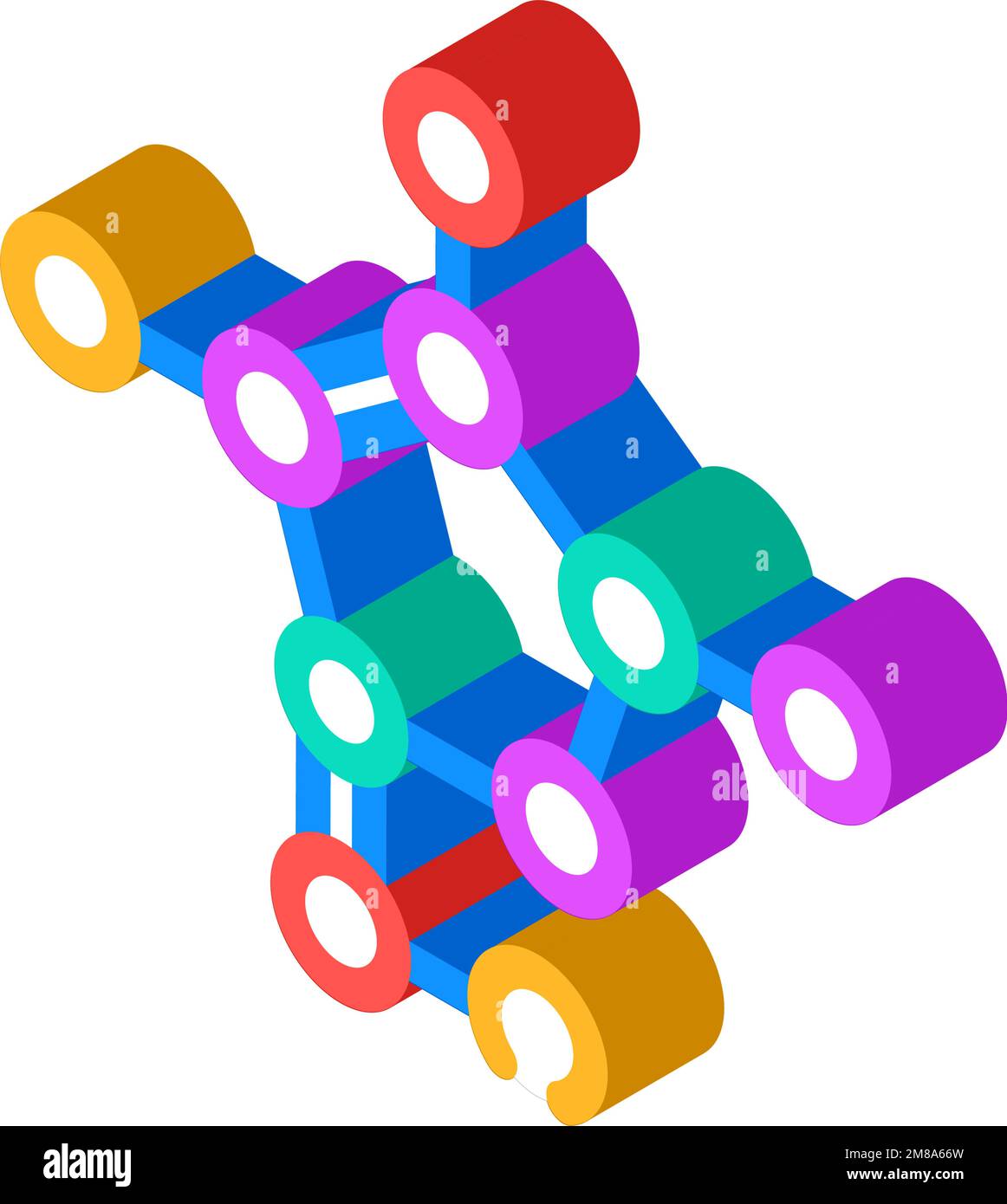 molecule chemistry isometric icon vector illustration Stock Vector ...