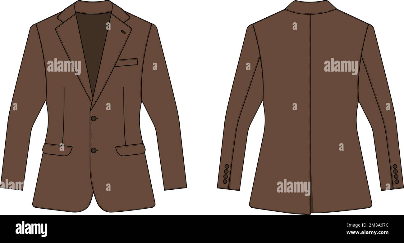 Brown suit jacket blazer Stock Vector Images - Alamy