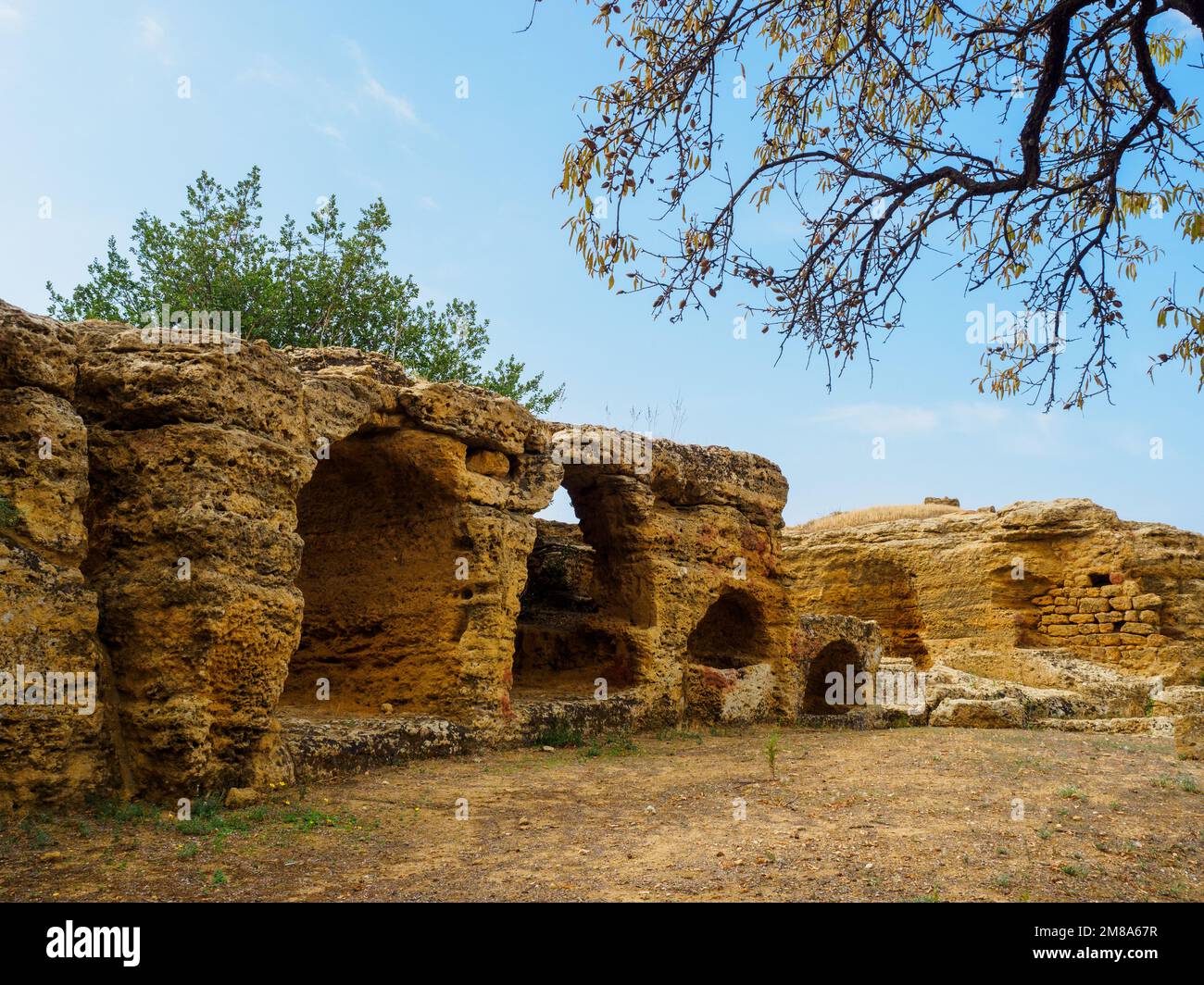 Defensive wall of Akragas - Valley of the Temples archaeological site ...