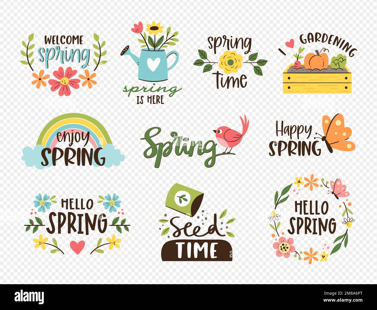 Rainbow plants Stock Vector Images - Alamy